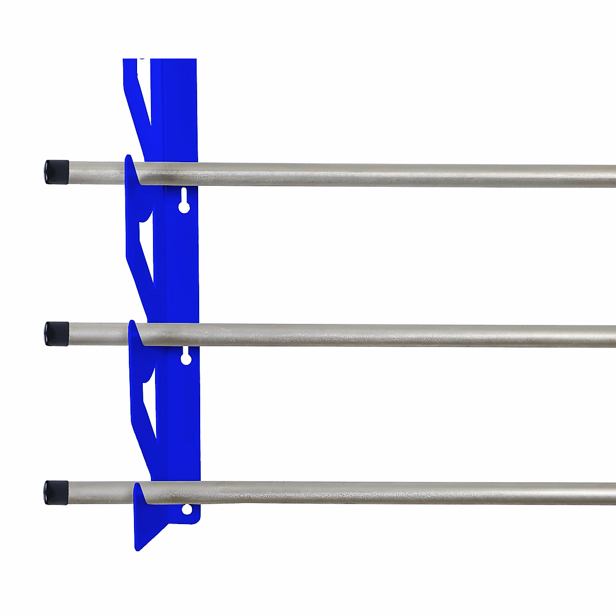 Generic 7 Roll Wall Mount Storage System Rack Kit for Car Vinyl & Tint - Large Sign & Banner Material Holder, Fabric Spool Convenient Craft Stand (With 68"" Poles, Blue Powder Coating), 21-1-07BL-68