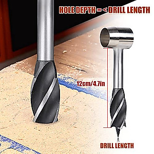 Bushcraft Hand Auger Wrench, Hand Auger for Bushcraft Backpack and Camping, Manual Auger Outdoor Wood Peg and Hole Maker Bushcraft Gear Bushcrafting Tools (Leather Case Brown)