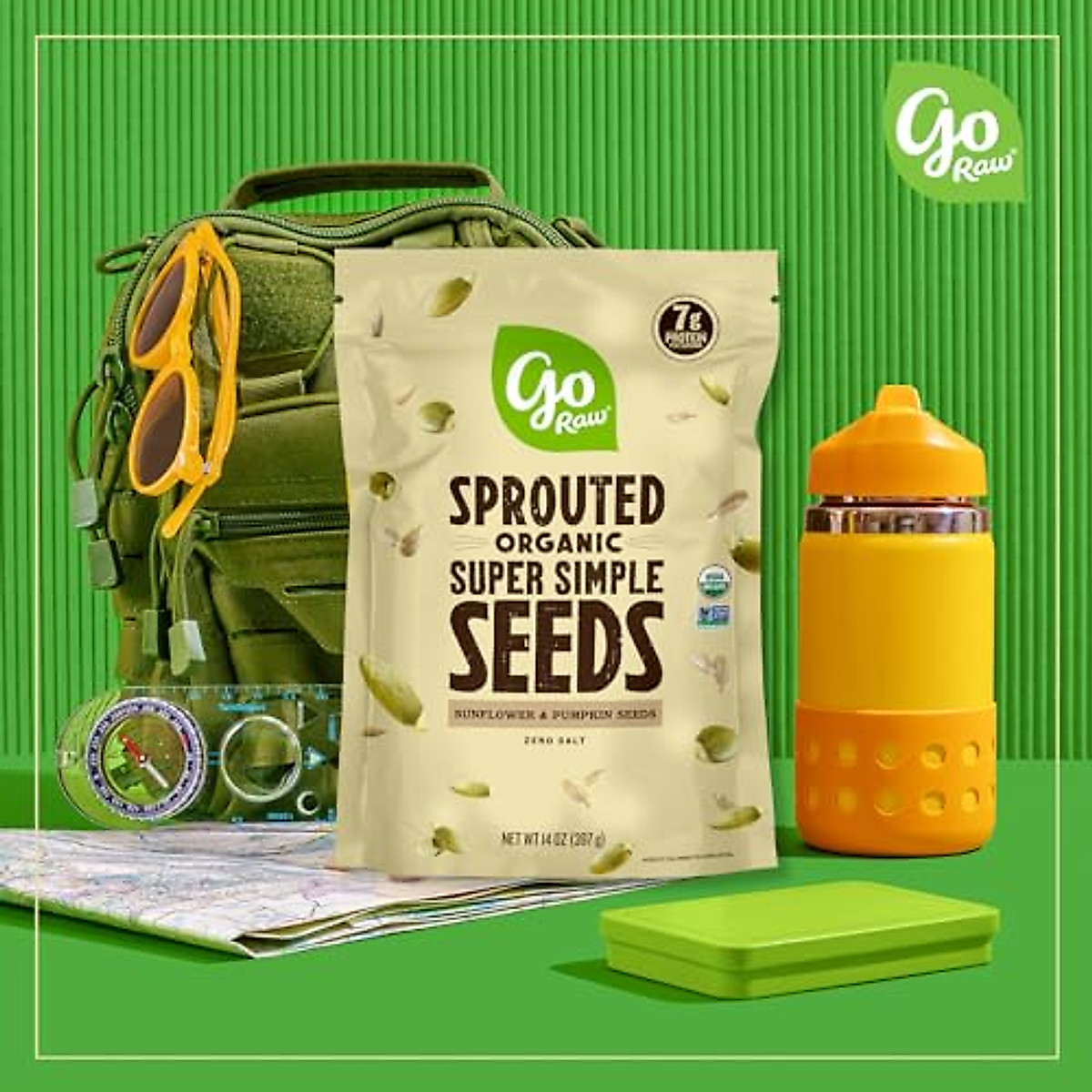 Go Raw , Sprouted Pumpkin and Sunflower Seed Mix| Keto | Vegan | Gluten Free Snacks | Organic | Superfood (Packaging May Vary), 14 oz(Single) (71450-64157), .0 Oz, Unsalted Mix 1 Pound 16.0 Ounce