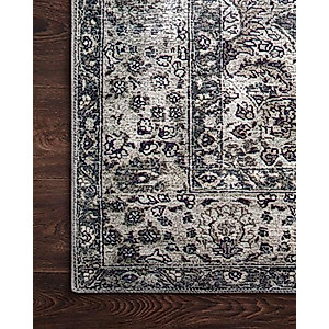 Loloi LAYLA Collection, LAY-06, Taupe/Stone, 9'-0" x 12'-0", 13" Thick, Area Rug, Soft, Durable, Vintage Inspired, Distressed, Low Pile, Non-Shedding, Easy Clean, Printed, Living Room Rug