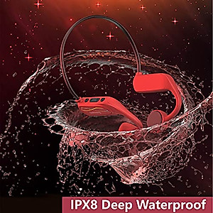 Etigood Bone Conduction Headphones, Wireless Bluetooth Swimming Headphones with 16GB ROM MP3 Player HD Stereo Sound, IPX8 Waterproof Sport Neckband Open Ear Headset for Cycling Running Gym (Blue)