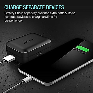ZVOLTZ Pro Wireless Earbuds Sport Running Ear Hooks Bluetooth Earphone 5.0 in-Ear Wireless Headphones IPX5 Sweat Resistance w/Mic & Charging Case, Built-in Battery Pack for Workout Gym Sport, Black