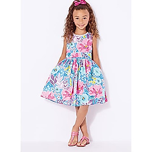 New Look Easy Toddlers' and Children's Dress Sewing Pattern Kit, Code N6726, Sizes 1/2-1-2-3-4-5-6-7-8, Multicolor
