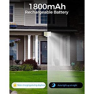 oulac Solar Lights for Outside, 210 LED Motion Sensor Outdoor Lights, IP68 Waterproof Outdoor Solar Lights, Solar Flood Lights Outdoor for Yard, Patio, Garden(2 Pack)