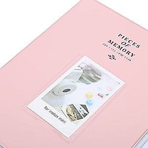 3in 128 Pockets Universal Photo Album Business Card Holder for Mini (Pink)