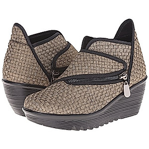 Bernie Mev Women's Zig Zag Ankle Bootie, Bronze, 38 EU/38 EU = 7.5-8 M US