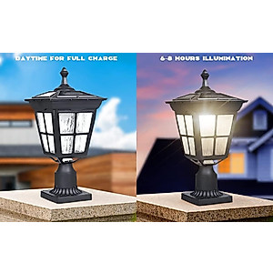 Metal Solar Post Light Fixture,Enhance Your Outdoor Ambiance, The LED