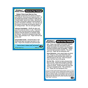 Webber “What Are They Thinking?” Photo Card Deck - Super Duper Educational Learning Toy for Kids