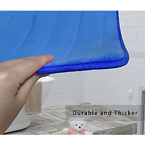 iMaylex Soft Memory Foam Bath Rug, Absorbent Luxury Bath Rug Mat, Quick Dry Bath Mat for Front Floor of Bathtub, Shower Floor and Toilet, Royal Blue, 24" x 16"