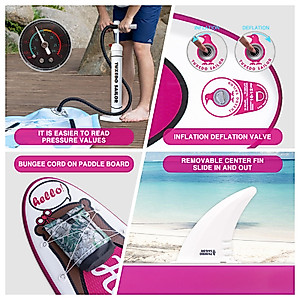 Tuxedo Sailor Inflatable Paddle Boards 7'8"×30"×4" SUP Kids Stand Up Paddle Board Ultra Light with Fins, Adj Paddle, Leash, 10L Dry Bag, Pump, Backpack