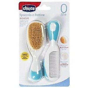 Chicco Natural Silk Brush and Comb for Baby (Color May Vary)
