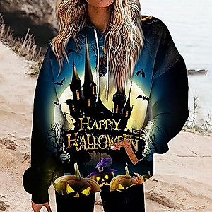 My First Halloween Baby Girl Outfit Womens Rash Guard Long Sleeve Halloween Print Clothes for Women 2023 Gray Sweatshirt Women Bulk Hoodies Women's Pumpkin Halloween T-Shirt