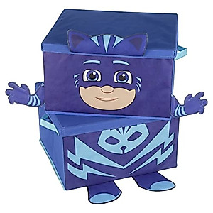 Idea Nuova PJ Mask Catboy Figural 2 Piece Stackable Toy Storage Box Set