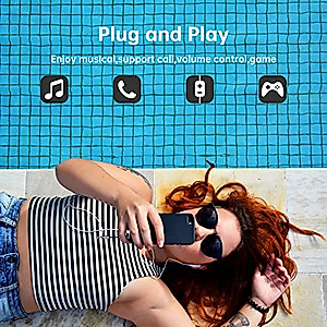 MOIPO Lightning Female to USB C Male Audio Adapter,USB C to Lightning Audio Adapter Use with iPad/MacBook/USB C Phones to Lightning Headphones for Call/Music/Video, Not Support Charging nor Data