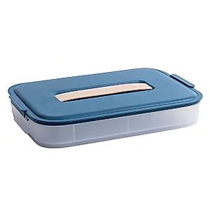 Plastic Bacon keeper with Lids Airtight, Deli Meat Cold Cuts Cheese Saver Food Storage Containers for Refrigerators, Freezer,Shallow Low Profile Christmas Cookie Holder
