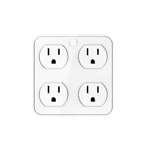 Wireless Wall Tap Smart Plug,Surge Protector, 4 Outlet Extender with 4 USB Charging Ports, Compatible with Alexa Google Assistant, no Hub Required (4 Outlets,4 USB Ports), ETL Certification