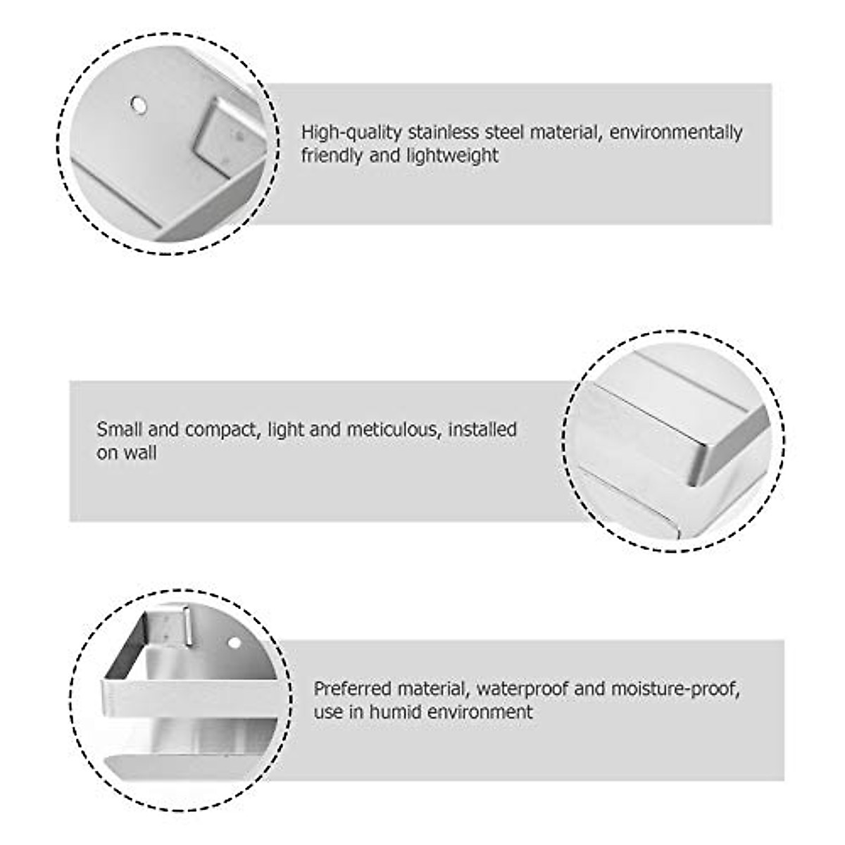 Cabilock Wall Mounted Shower Caddy Basket Shelf Shampoo Holder Organizer for Bathroom Kitchen (Sliver)