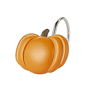 SKL Home Harvest Sentiments Shower Curtain and Hook Set, Multicolored