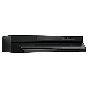 Broan-NuTone F404223 Exhaust Fan for Under Cabinet Two-Speed Four-Way Range Hood, 42-Inch, Black