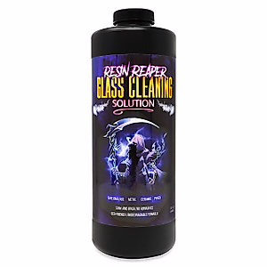 Resin Reaper Glass Cleaner 32 OZ | Pipe Cleaner | Safe on Glass, Metal, Ceramic, and Pyrex | 420 710 Friendly Cleaning | Soak and Wash - No Abrasives - Eco-Friendly, Biodegradable Formula