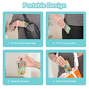 LOSANJI 6Pack Reusable Grocery Bags, Large Foldable Shopping Bag in Pocket, Nylon Recycle Groceries Bag with handles, Folding Heavy Duty Tote Bag for Travel, Khaki Purple Coffee