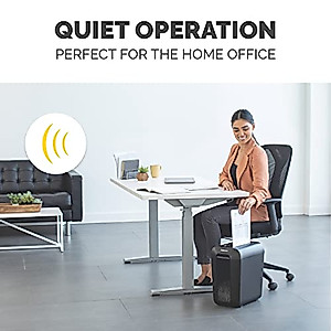 Fellowes LX65 10-Sheet, P4 Cross-Cut Deskside Paper Shredder with SafeSense