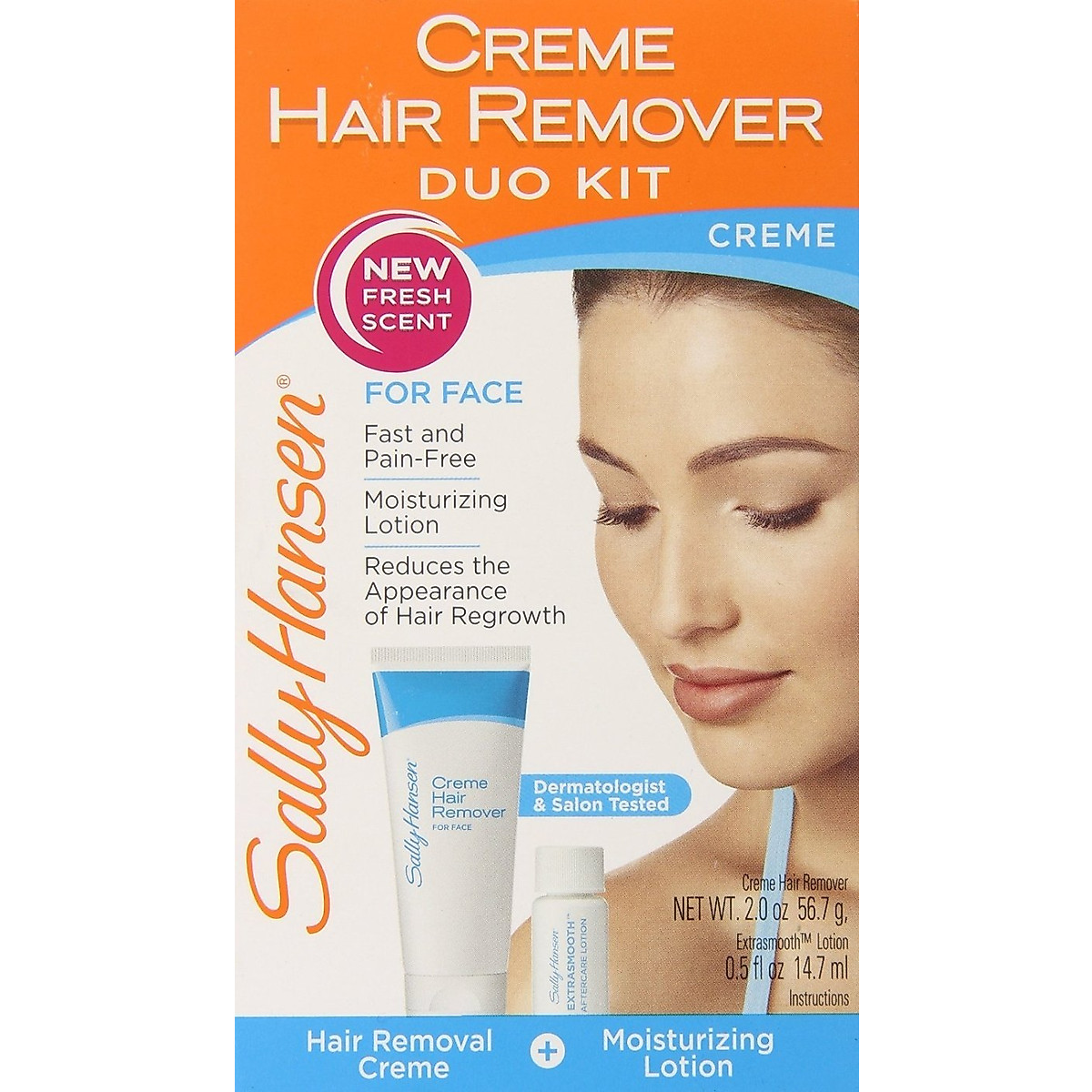 Sally Hansen Facial Hair Creme Remover Kit 1 ea (Pack of 8)