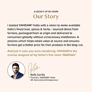 VAHDAM, Cardamom Masala Chai Tea Bags (30 Count) Non GMO, Gluten Free, No Artificial Flavor | Blended w/Exotic Spices | Chai Tea | Resealable Ziplock Pouch | Individually Wrapped