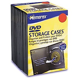 Dvd Video Cases 15 Pack Black Standard