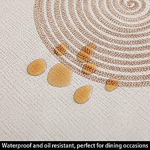 TruDelve Heavy Duty Vinyl Table Cloth Plastic Table Cloth for Kitchen Dining Table Wipeable PVC Waterproof Tablecloth for Rectangle Table(54"x84",Geometry)