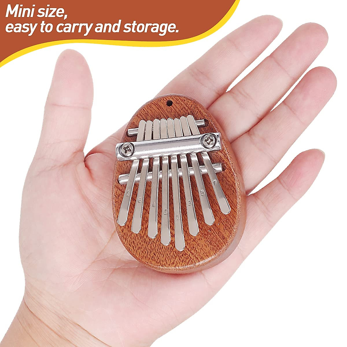 Genround Kalimba Thumb Piano & Finger Instrument Bundle, 17 Keys & 8 Keys Piano with Beginner's Study Instruction, Portable Thumb Piano for Kids and Adults, Includes Tuning Hammer