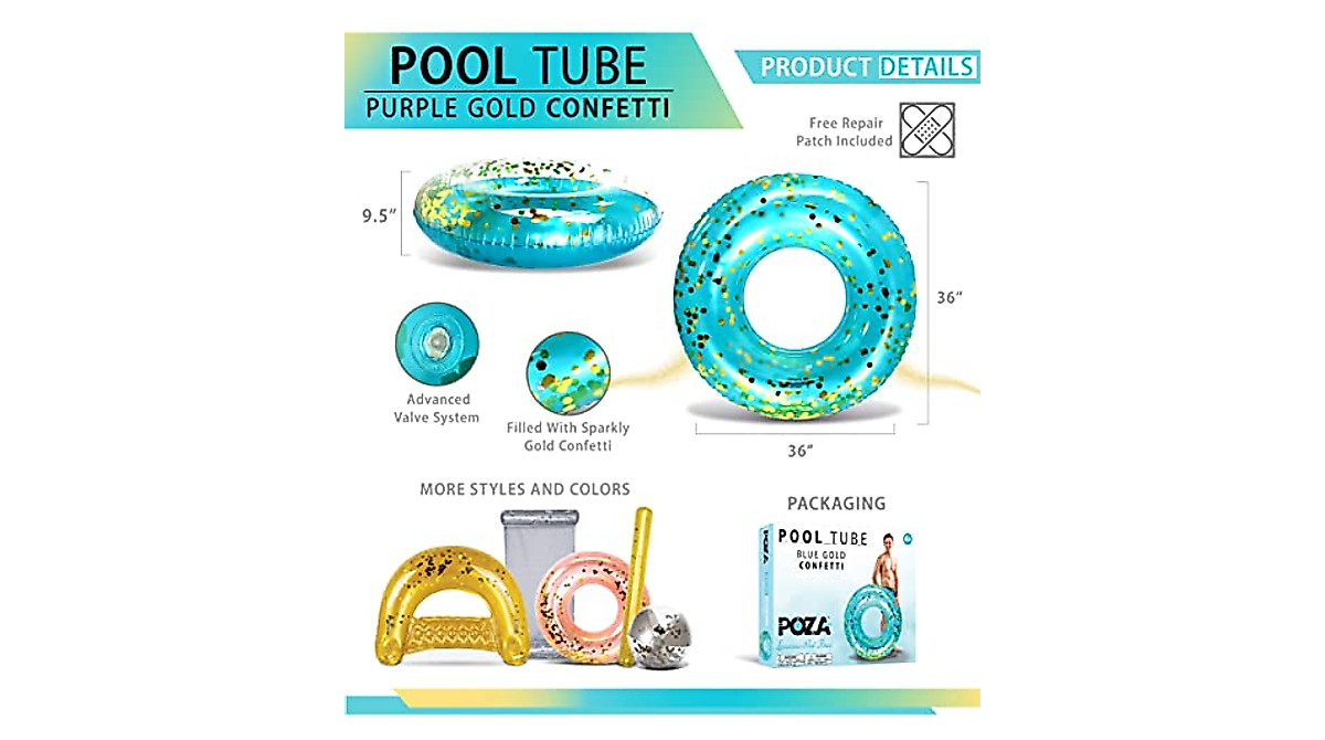 CoTa Global Inflatable Gold Pool Float - Fun Lounger