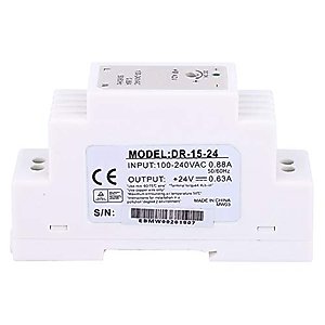 DR-15-24 DIN Rail Power Supply Dual Output Switching Power Supply 15W 24V 0.63A
