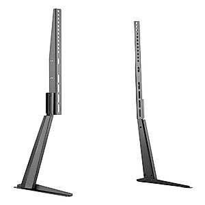 Mount-It! Tabletop TV Stand Base with Tilt Function, Universal TV Base Replacement with Height Adjustment, TV Legs Fits Most 32 to 70 inch Flat Screen TVs, VESA up to 800 by 400mm, 110 Lbs Capacity