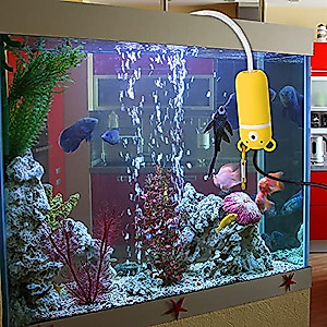 Aquarium USB Air Pump Portable Mini USB Aquarium Fish Tank Oxygen Air Pump Mute Energy Saving Fish Tank Air Pump Yellow