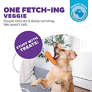 Outward Hound Foodies Carrot Treat-Dispensing Dog Chew Toy, Orange