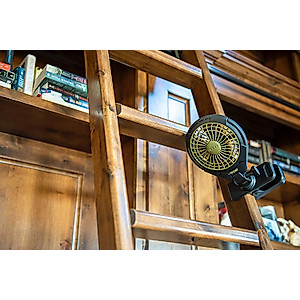 Treva 5 Inch Battery Powered Clip Slim and Portable Cooling Fan with Clamp for Travel, Outdoor,Camping, Car, Office Desk, Baby Stroller - Multi-Directional Rotating and Adjustable Head (2 Pack)