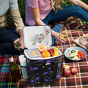 MNSRUU Cooler Bag Magic Stars Bat Cooler Bag Insulated Lunch Totes Picnic Bag Leakproof Beach Cooler Lunch Box Container