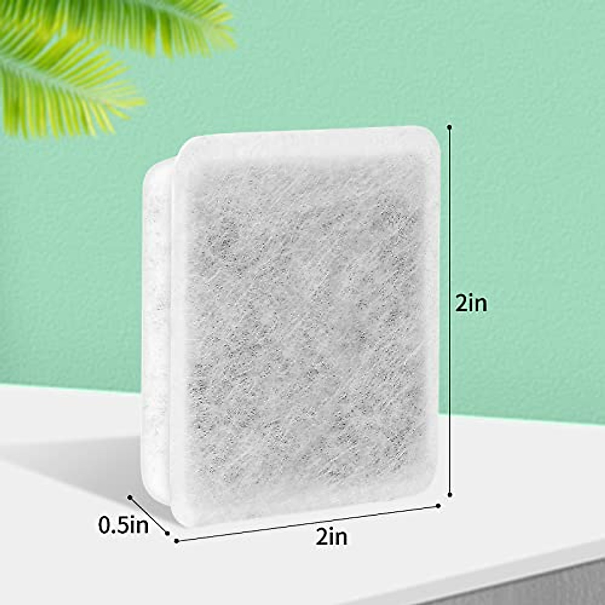 Charcoal Water Filter Replacement, Dog Cat Water Bowl Filter Pet Water Filter Fit for Gravity Waterer Bowls Pack of 8