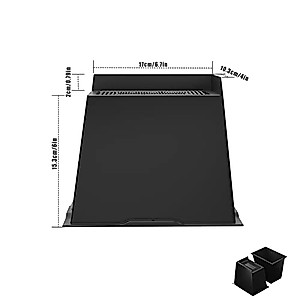 Jeethemy Bed Risers, 6-inch Furniture Risers for Desk/Couch/Sofa/Table and Chair Leg Lifts,Widen and Enlarge The Design Heavy Duty Set of 4, Supports up to 6600 lbs,XL Rectangle Black