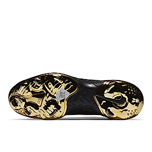 Nike Alpha Huarache Elite 3 Low Premium CV3553-001 Men's Black-Gold Baseball Cleats 11 US