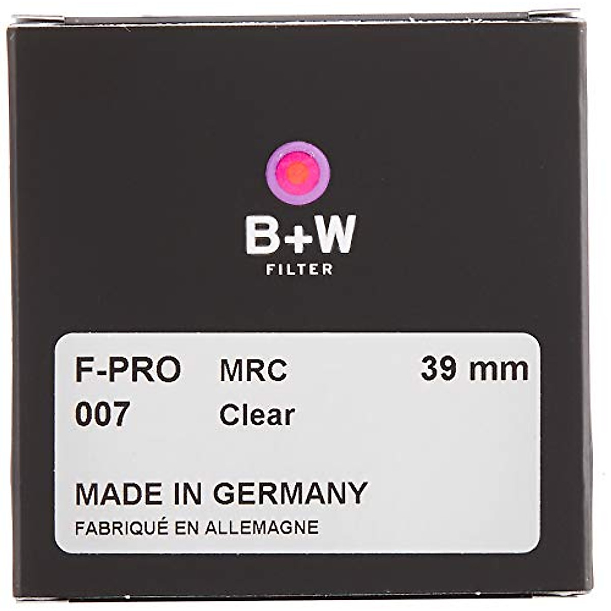 B+W 39mm Clear Filter with Multi-Resistant Coating (007M) - 66-1069038