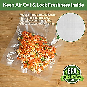 Vacuum Sealer Rolls, Vacuum Sealer Bags - 4 Packs Food-Storage Bags, Fits All Clamp Vacuum Sealer Machine, BPA Free, for Meal Prep Sous Vide