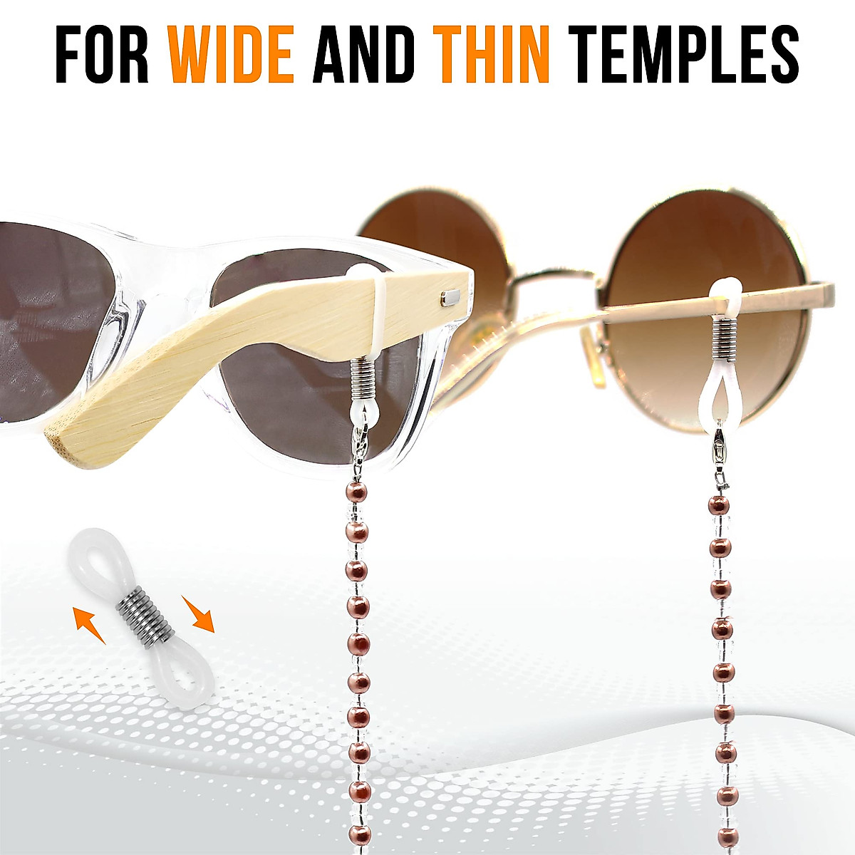 SIGONNA Eye Glasses String Holder - Premium Beaded Eyeglass Holders Around Neck - Eyeglass Chain Cord for Women