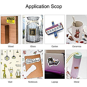 Glossy Sticker Paper for Inkjet Printer, Printable Vinyl Sticker Paper Waterproof for Laser & Inkjet Printer, 8.5" x 11"