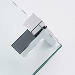KES Bathroom Shelf 24 Inch Glass Shelf Wall Mounted Tempered Glass Shelf Polished Chrome Finish, BGS3201S60