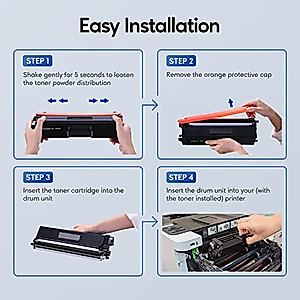 TN436 Toner Cartridge High Yield Replacement Compatible for Brother TN 436 TN436BK TN436C TN433 TN431 for Brother HL-L8360CDW HL-L8260CDW MFC-L8610CDW MFC-L8900CDW MFC-L8690CDW Printer (1BK,1C,1M,1Y)