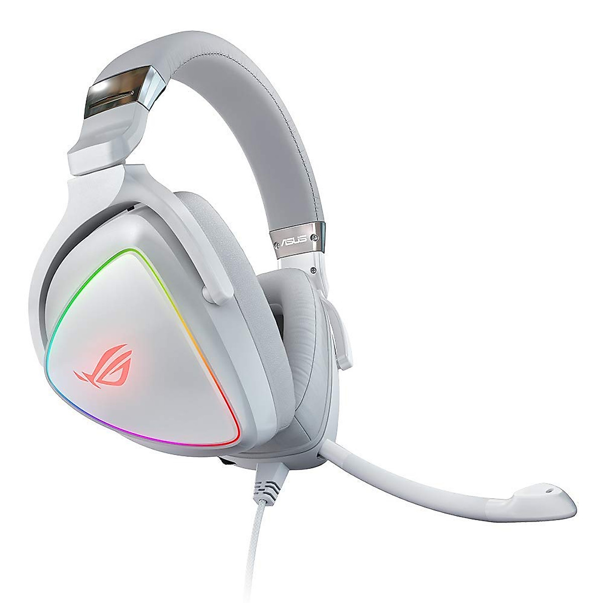 ASUS ROG Delta RGB Gaming Headset (White Edition) and ROG Strix Scope NX TKL Moonlight White Mechanical RGB Gaming Keyboard Bundle