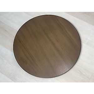 Advanced Furniture 21 Inches Diameter Wheat Wood Rotating Turntable Lazy Susan 360 Swivel