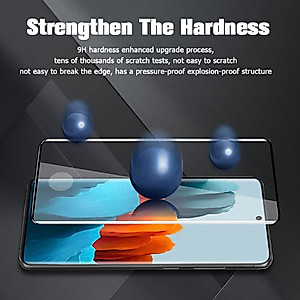 [2+2Pack] Galaxy S21 Ultra Screen Protector + Camera Lens Protector, Full Clarity Coverage,9H Tempered Glass, Ultrasonic Fingerprint Support,Anti Bubble,3D HD Curved for Samsung S21 Ultra 6.8 Inch